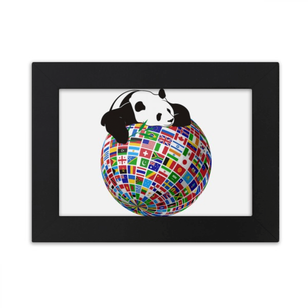 Panda Posture Flag Earth Art Deco Fashion Desktop Photo Frame Ornaments ...
