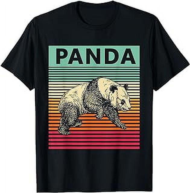 Panda Retro Bear Cool Vintage Panda T-Shirt - Walmart.com