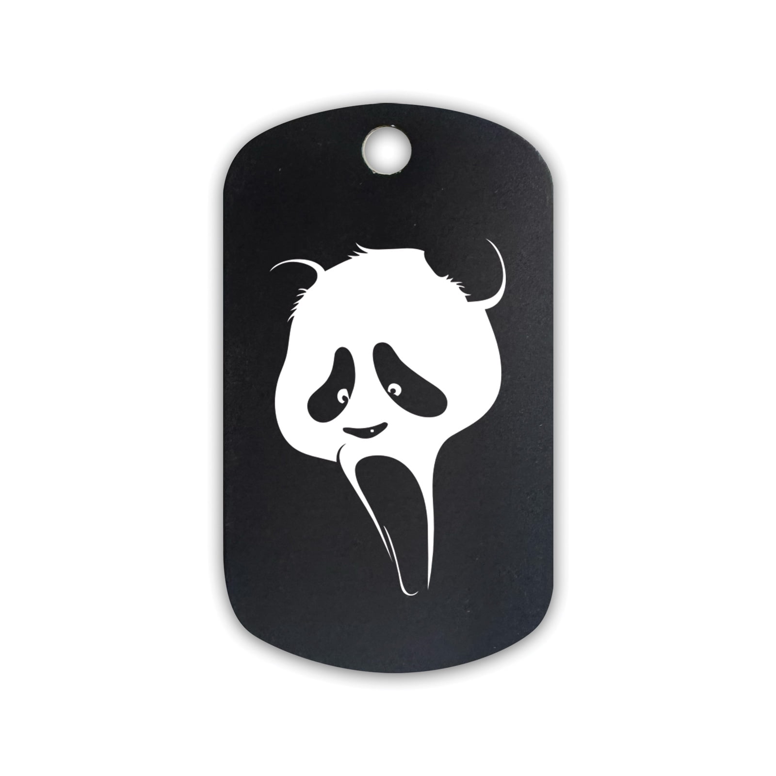 Panda Scream GI Dog Tag Aluminum Keychain - Black - Walmart.com
