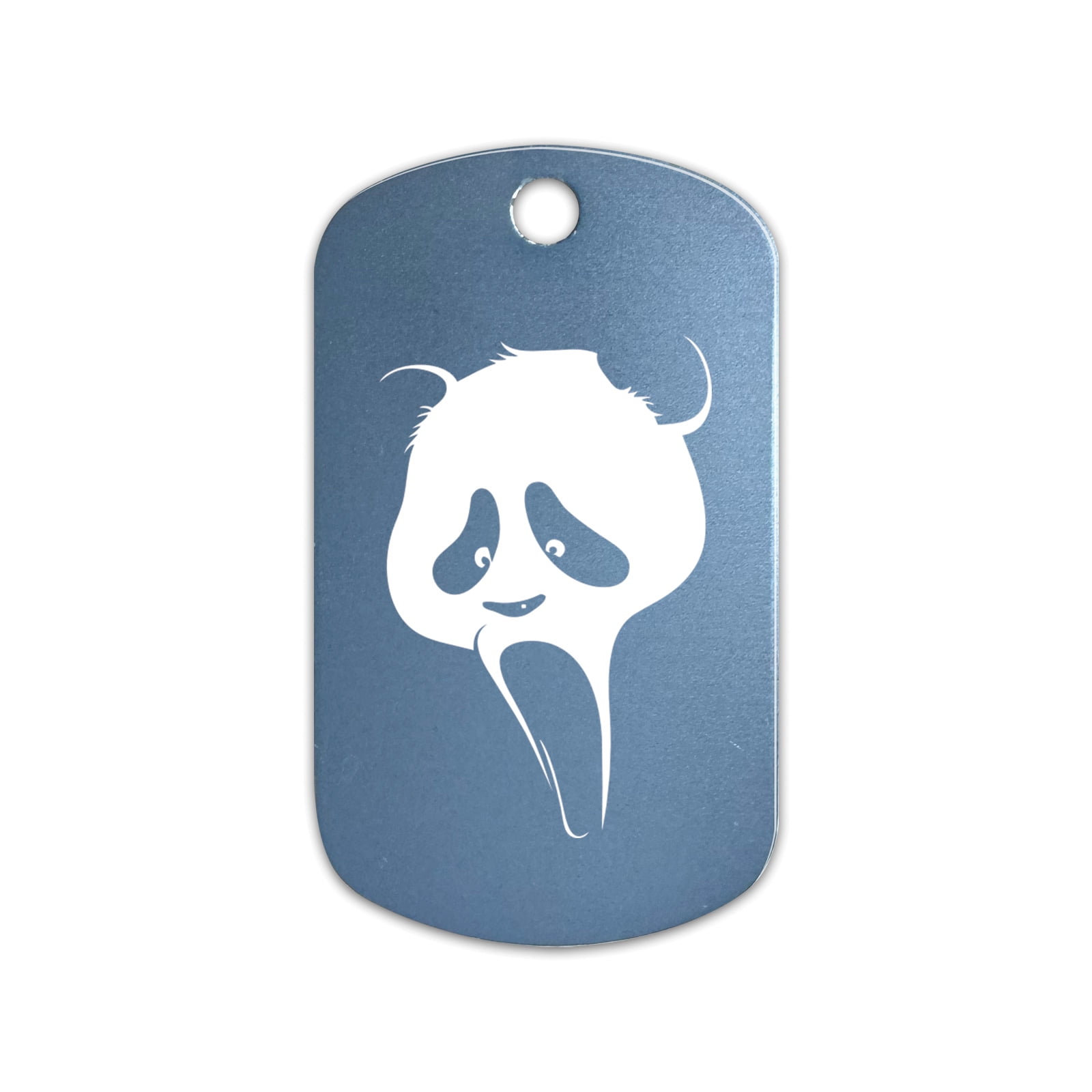 Panda Scream GI Dog Tag Aluminum Keychain - Light Blue - Walmart.com
