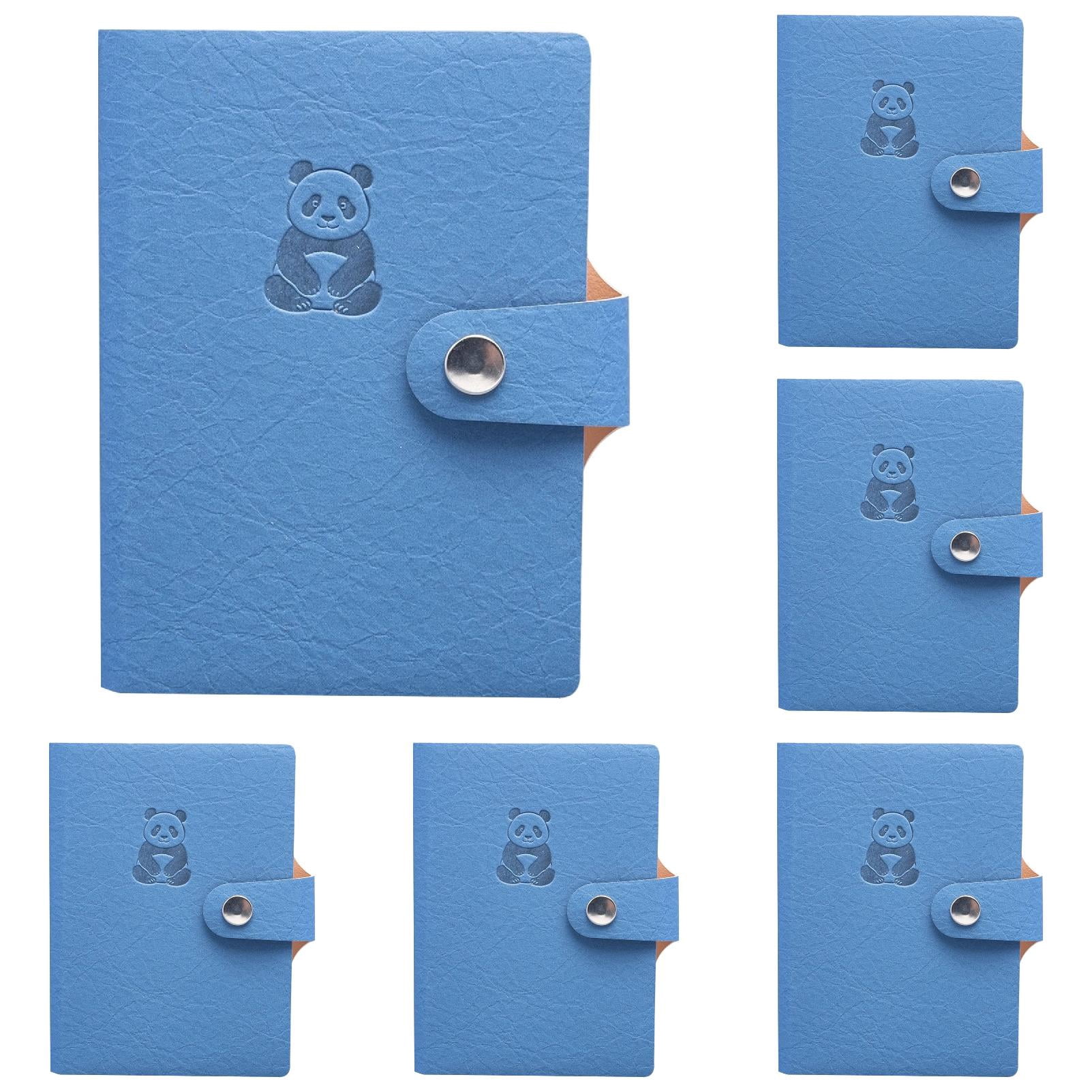 Panda Sea Salt A7 PU Leather Notebook with Button Closure - Set of 5 ...