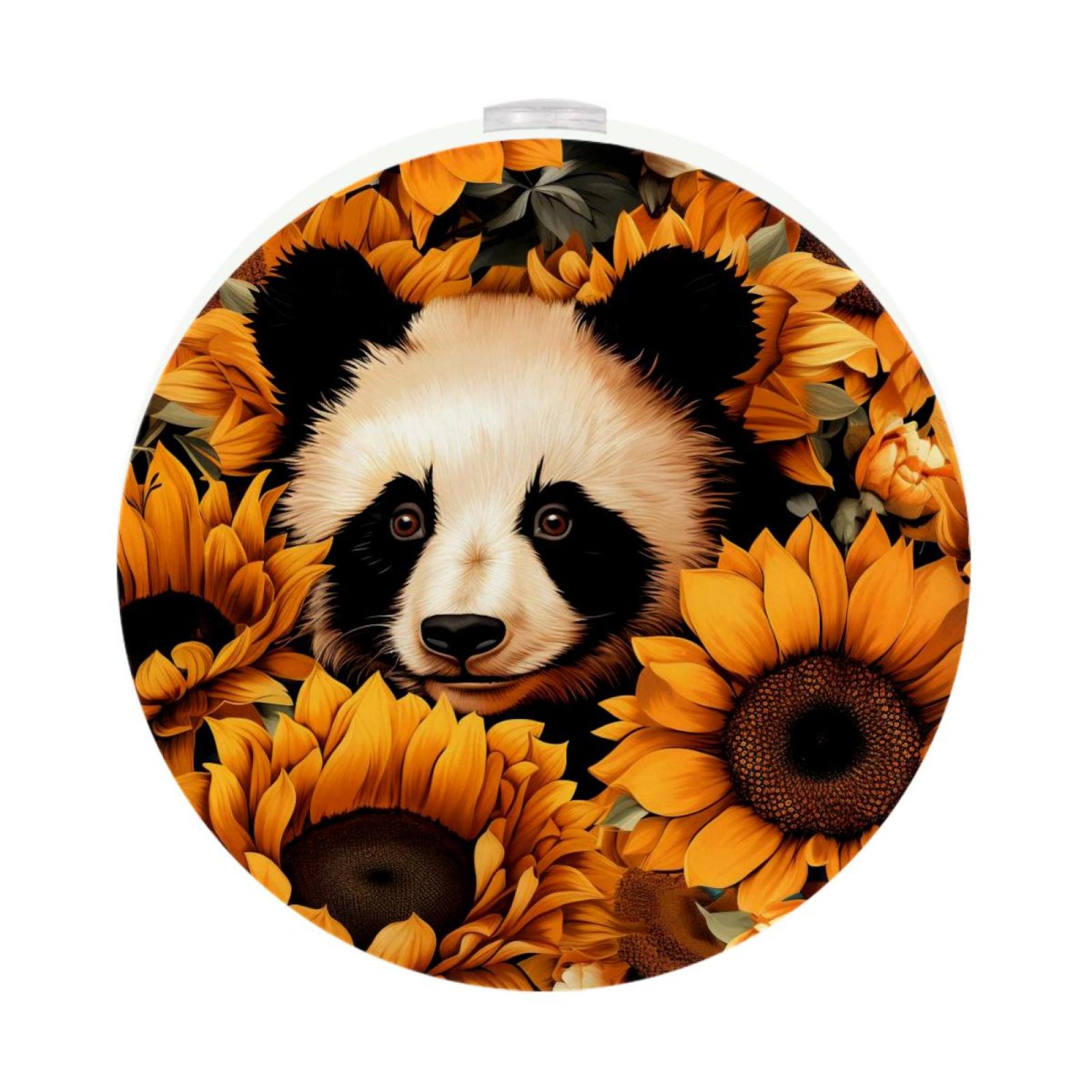 Panda Set of 2 LED Round Night Lights for Brightening up your Space at ...