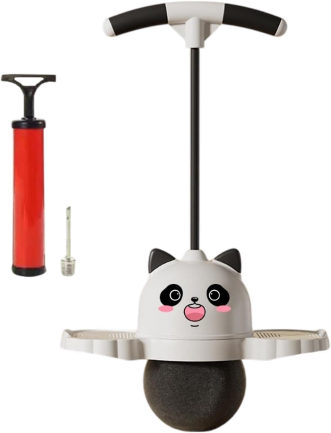 Panda Shape Pogo Ball with Handle Pogo Jump Toy Kids with Pump Exercise ...