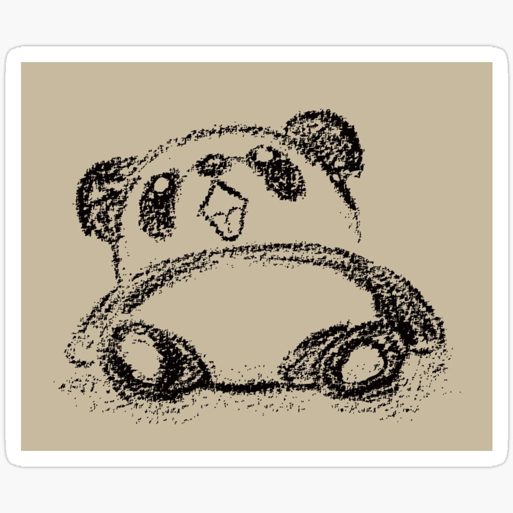 Panda Sketch Sticker Phone Decal Water Bottle Stickers Car Decals ...