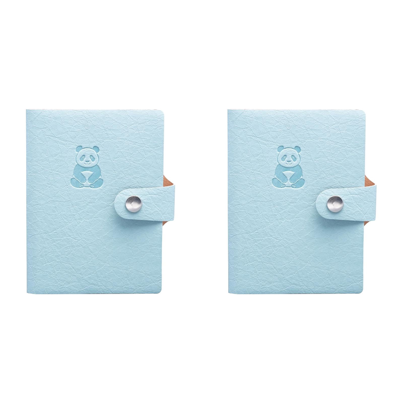 Panda Sky A7 PU Leather Notebook with Button Closure - Set of 2, Pocket ...
