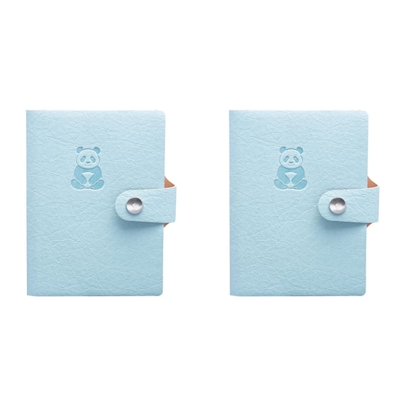 Panda Sky A7 PU Leather Notebook with Button Closure - Set of 2, Pocket ...