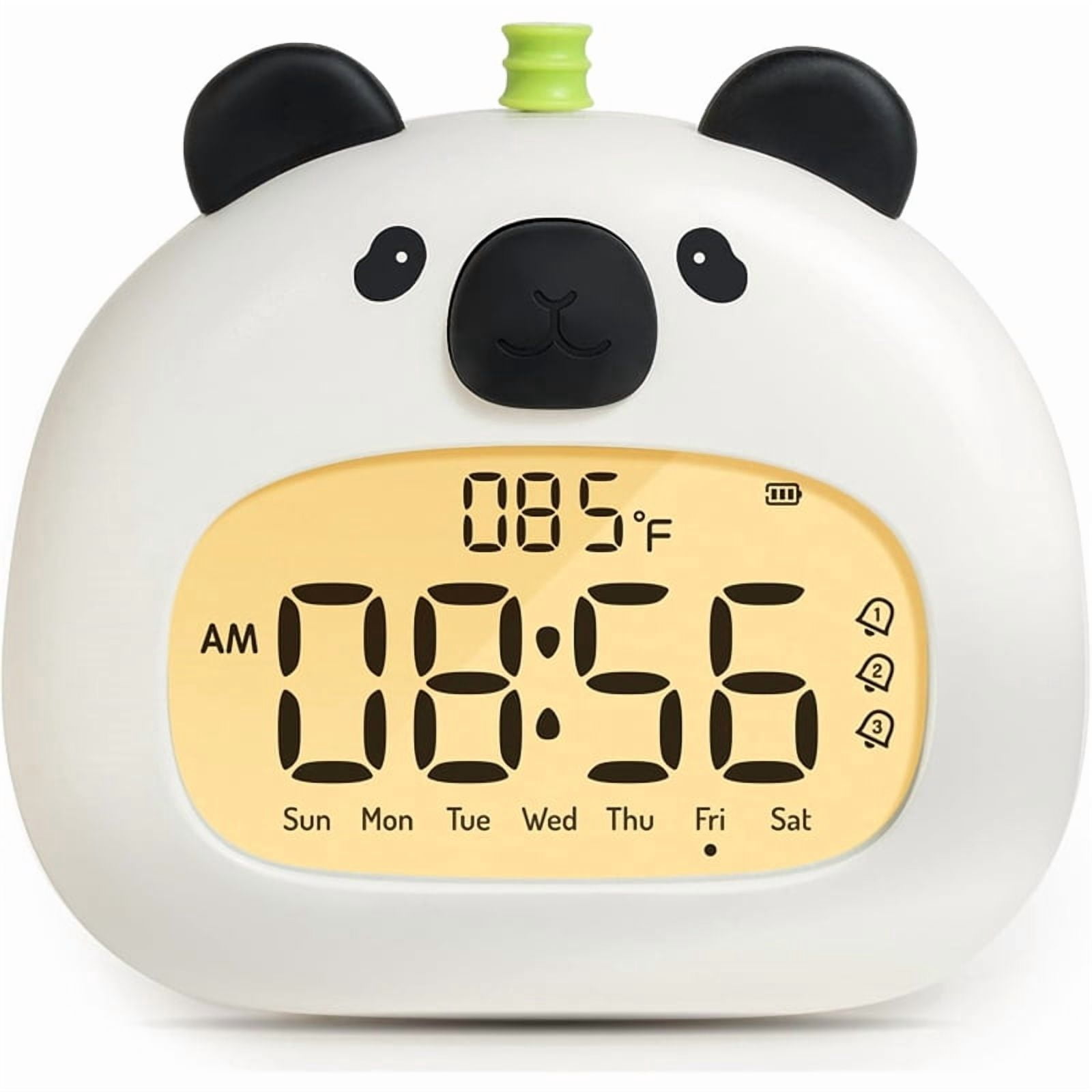Panda Sleep Trainer Alarm Clock for Kids, USB Rechargeable, 3 Alarms ...