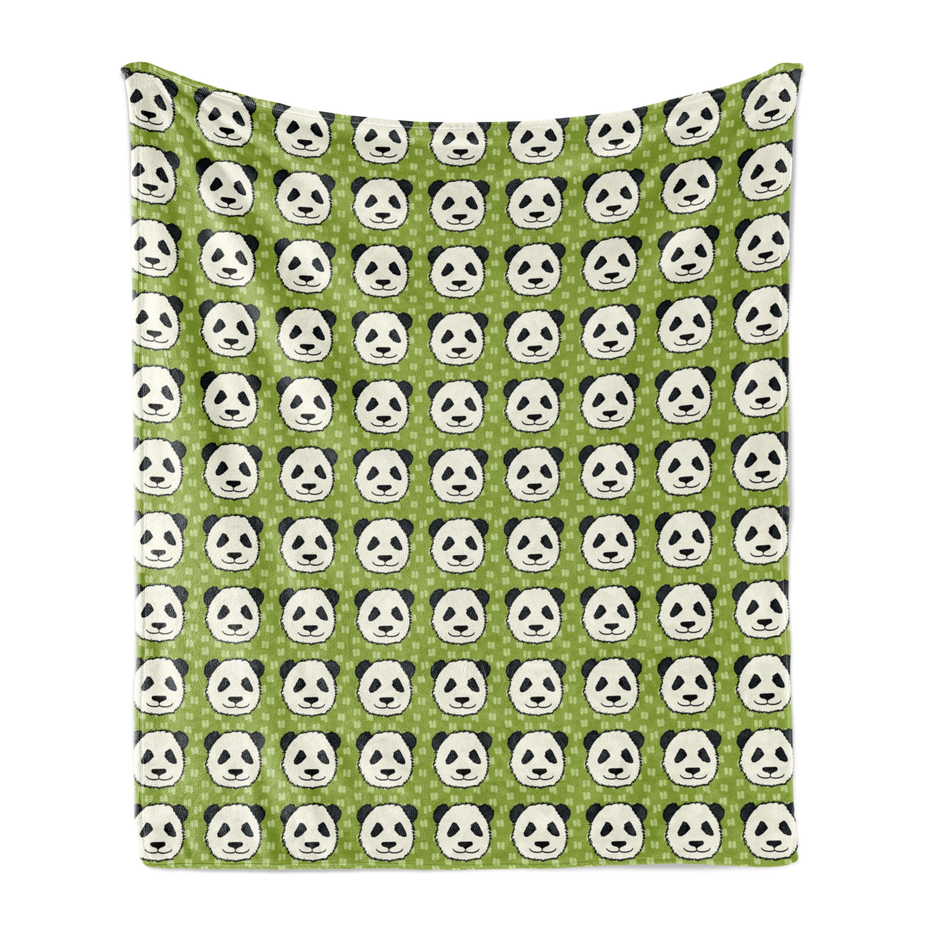 Panda Soft Flannel Fleece Throw Blanket, Cartoon Funny Hand Drawn Style ...
