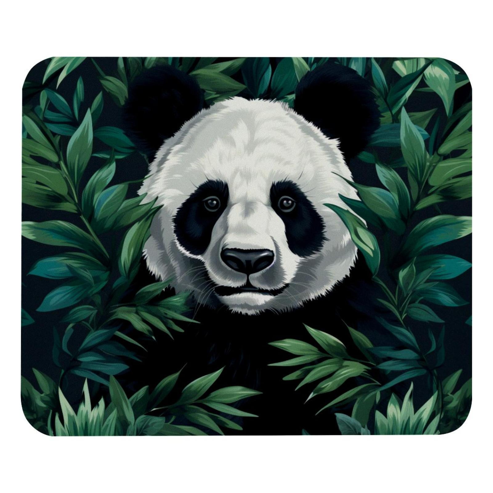Panda Square Desk Mat Gaming Mouse Pad, 8.3x9.8 Inch Non-Slip Rubber ...