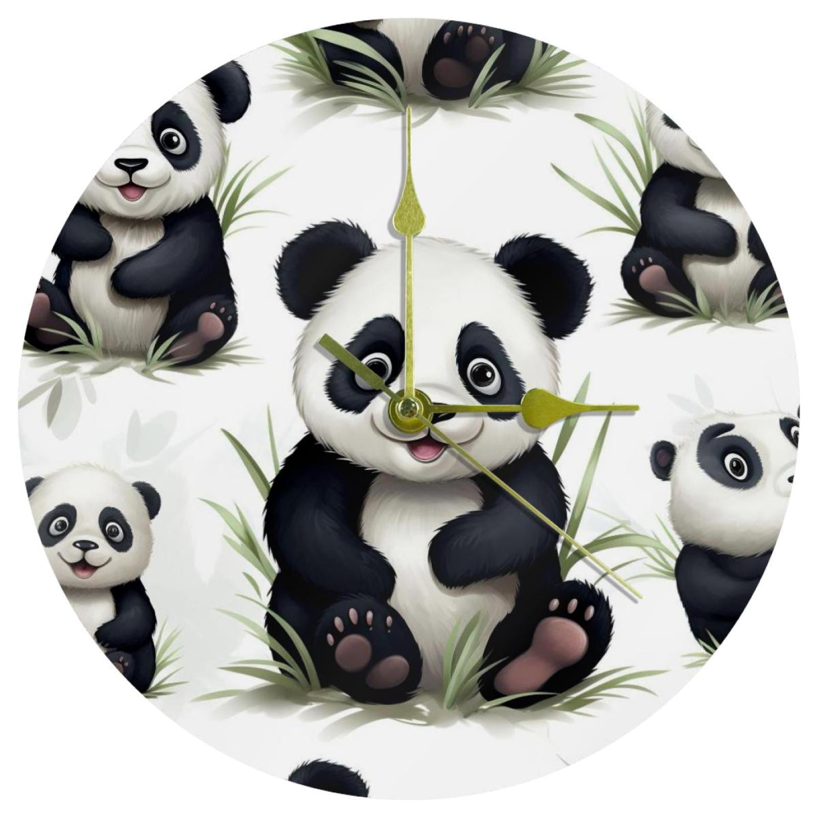 Panda Stylish and Modern Acrylic Circular Wall Clock - Durable and ...