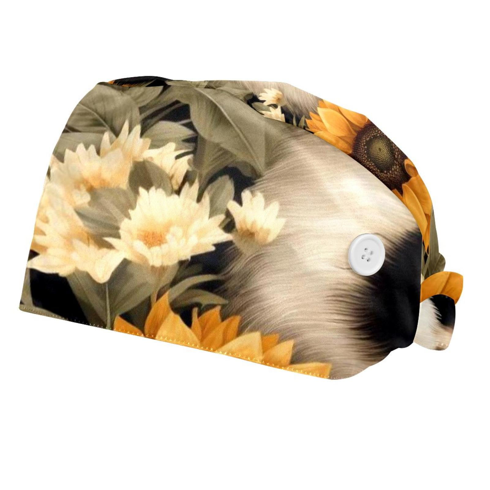 Panda Sunflower Hat Bouffant Cap Working Hat One Size Multi Color, 2 ...