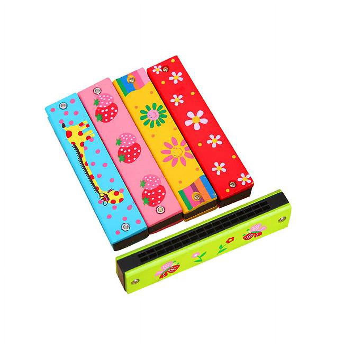 Panda Superstore 16 Holes Double Row Wood Harmonica - Walmart.com