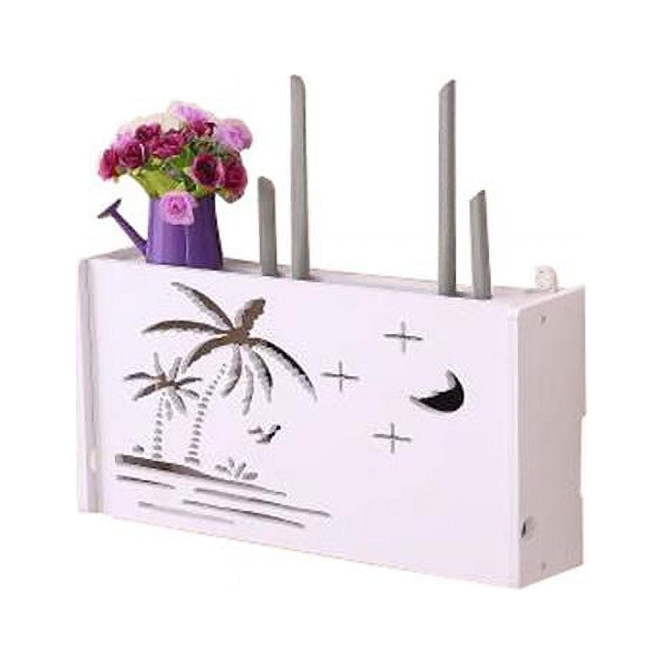Panda Superstore Beach Wi-Fi Router Storage Organizer Boxes - White ...