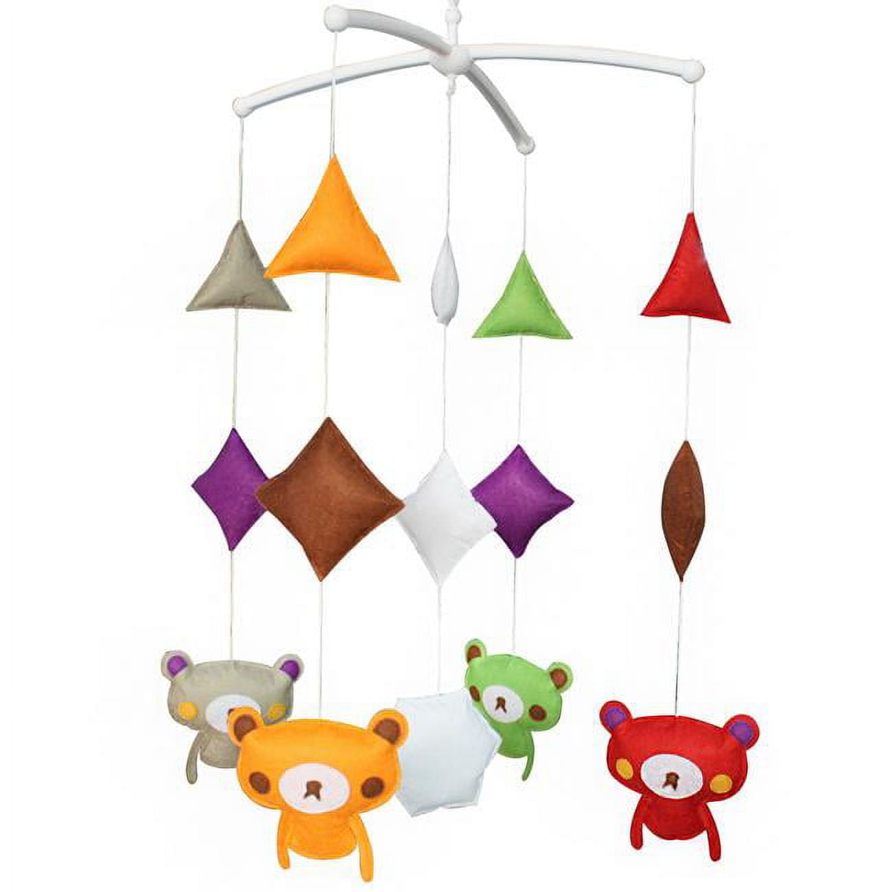 Panda Superstore Colorful Bear Baby Crib Bell Handmade Musical Mobile ...