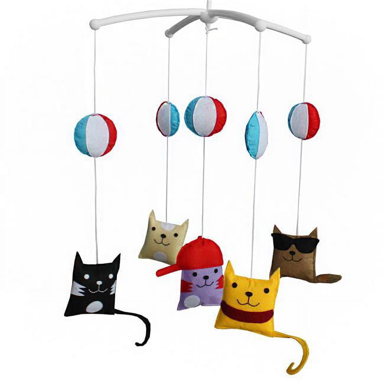 Panda Superstore Handmade Baby Crib Kids Room Decor Baby Cats & Balls ...