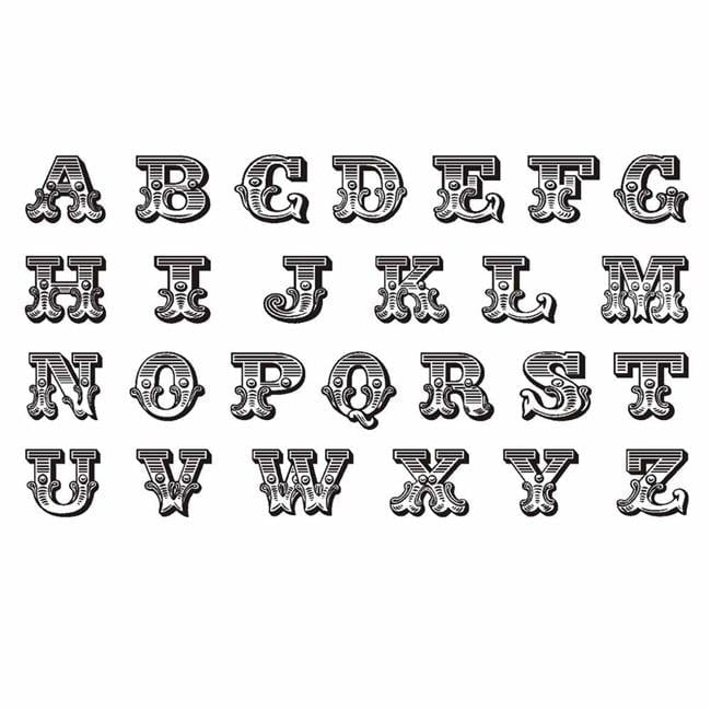 Panda Superstore PL-BEA6344642011-DORIS00247-RP Black English Alphabet ...