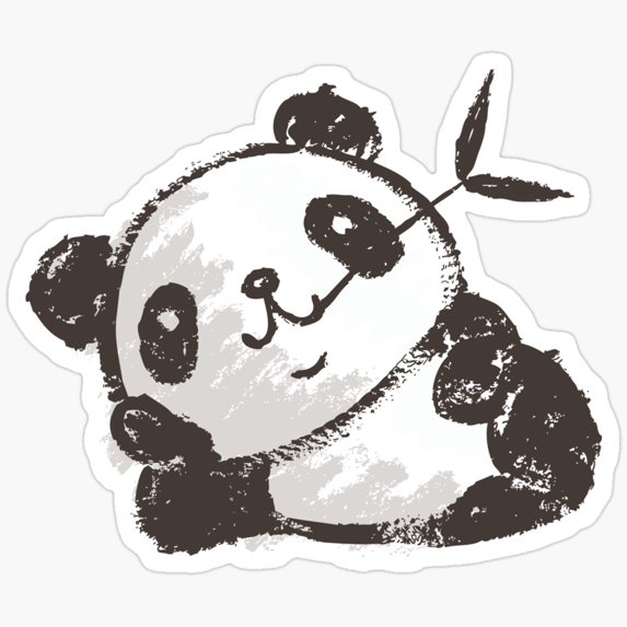Panda That Is Relaxing Sticker Phone Decal Water Bottle Stickers Car ...