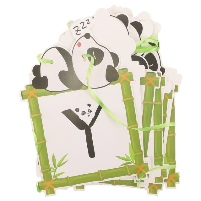 Panda Theme Pull Flag Ornament Birthday Party Photo Props Home Décor ...