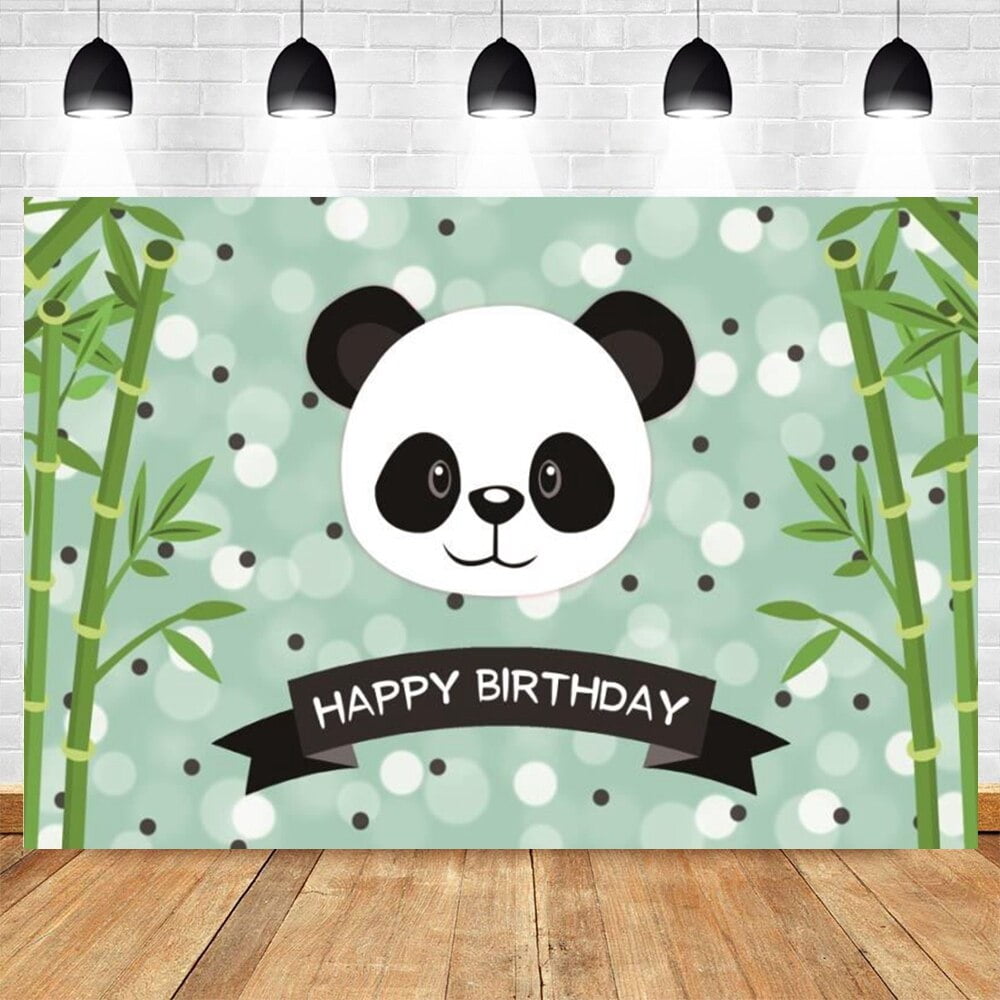 Panda Themed Baby Birthday Photography Backdrop Decor Safari Jungle ...