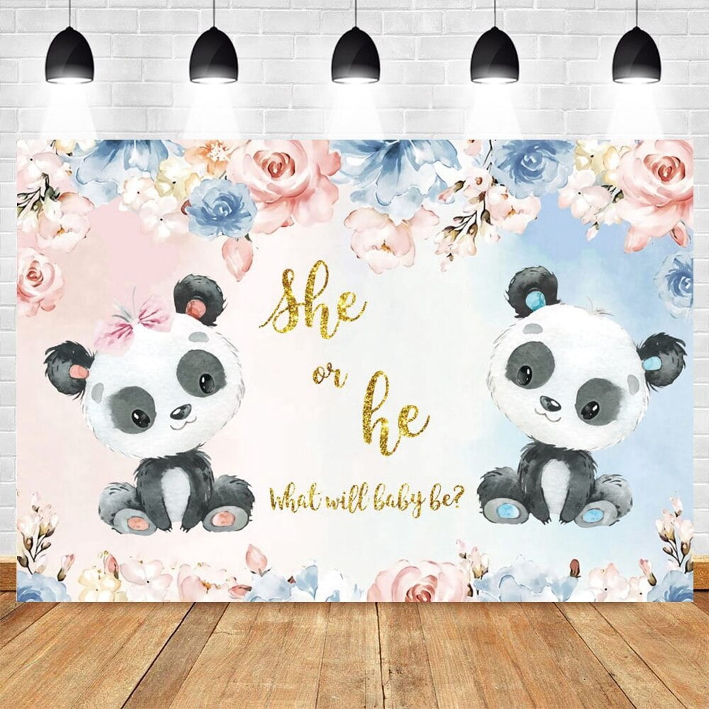 Panda Themed Baby Birthday Photography Backdrop Decor Safari Jungle ...