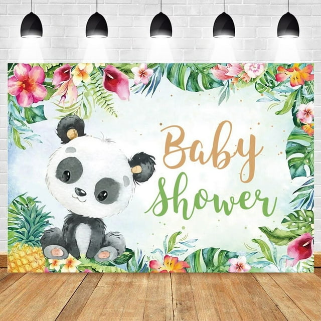 Panda Themed Baby Birthday Photography Backdrop Decor Safari Jungle ...