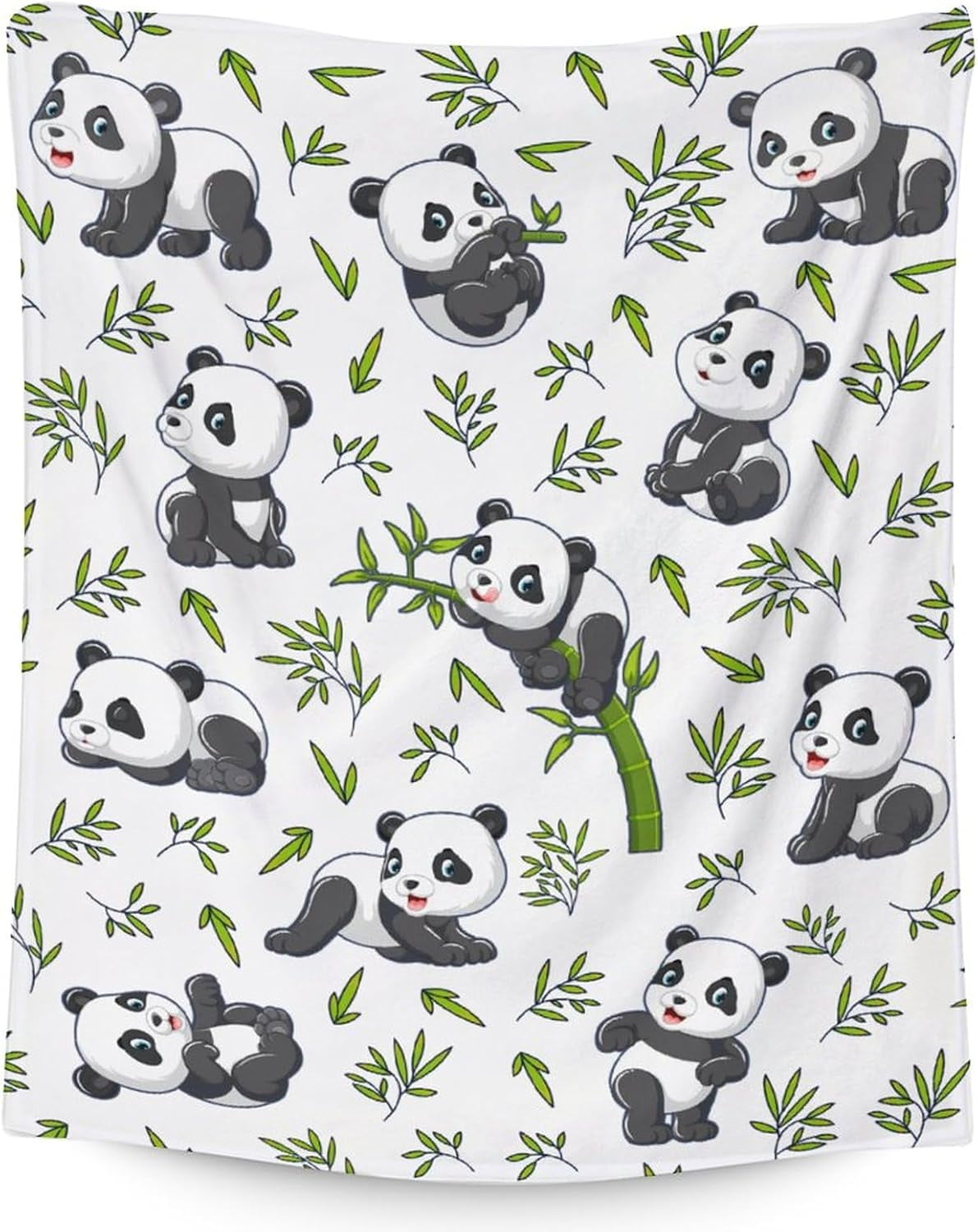 Panda Throw Blanket - Soft, Fuzzy & Warm - 60x80 Inches Flannel ...