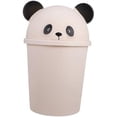 Panda Trash Can, 10L Plastic Wastebasket Cute Cartoon Garbage Can ...