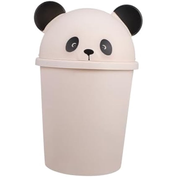 Panda Trash Can, 10L Plastic Wastebasket Cute Cartoon Garbage Can ...