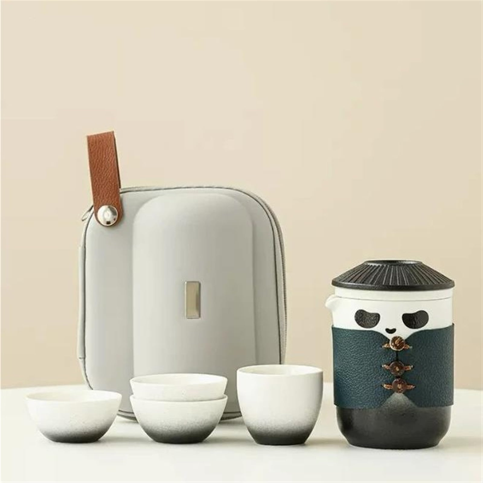 Panda Travel Chinese Gaiwan Tea Set Ceramic Teaware Tea Set Kung Fu Tea ...