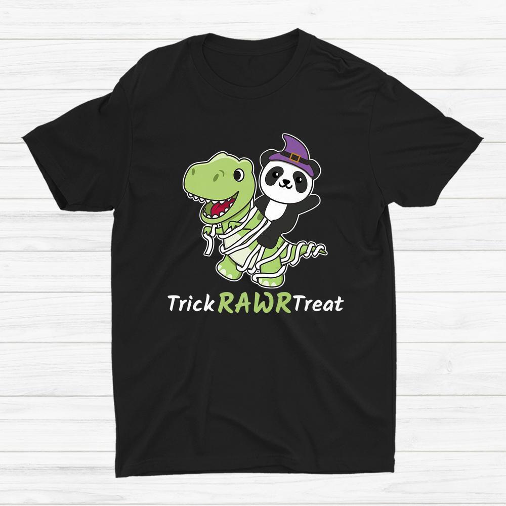 Panda Trick Rawr Treat Mummy T-Rex Pandas Halloween T-shirt Size S-5XL ...