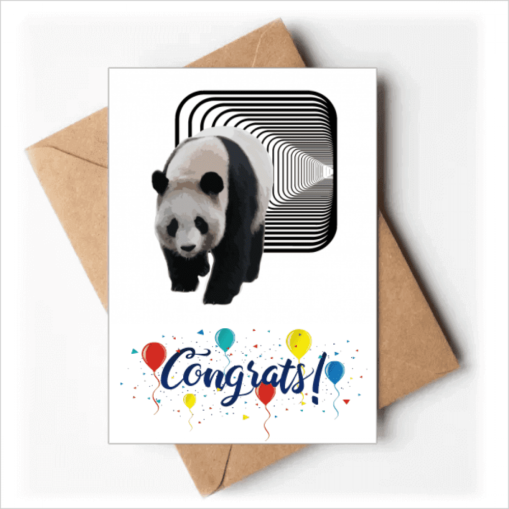 Panda Tunnel Walking Space Wedding Cards Congratulations Greeting ...