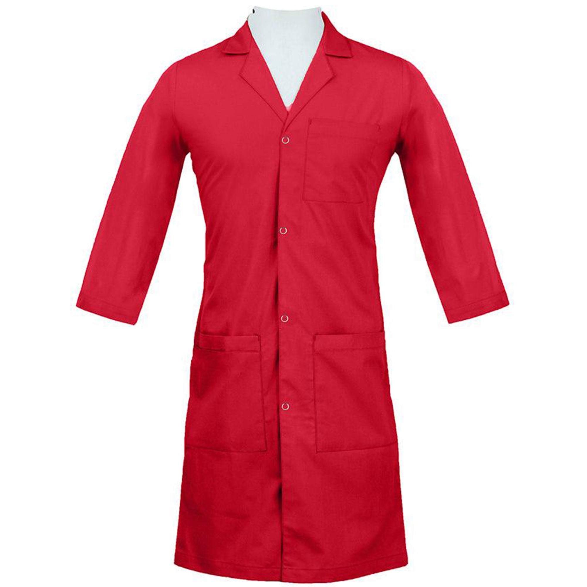 Panda Uniform 40" Snap Button 3 qtr sleeves lab coat for unisex | Plus ...