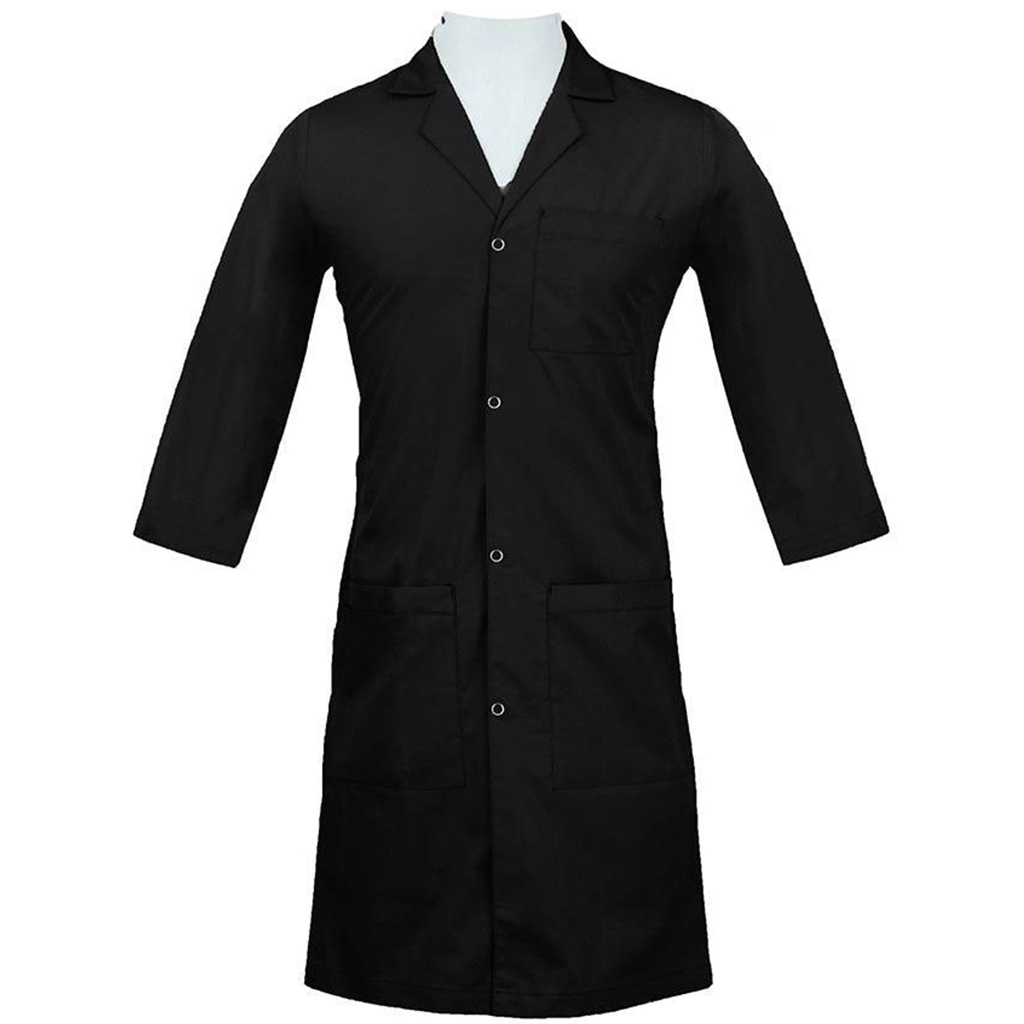 Panda Uniform 40" Snap Button 3 qtr sleeves lab coat for unisex | Plus ...