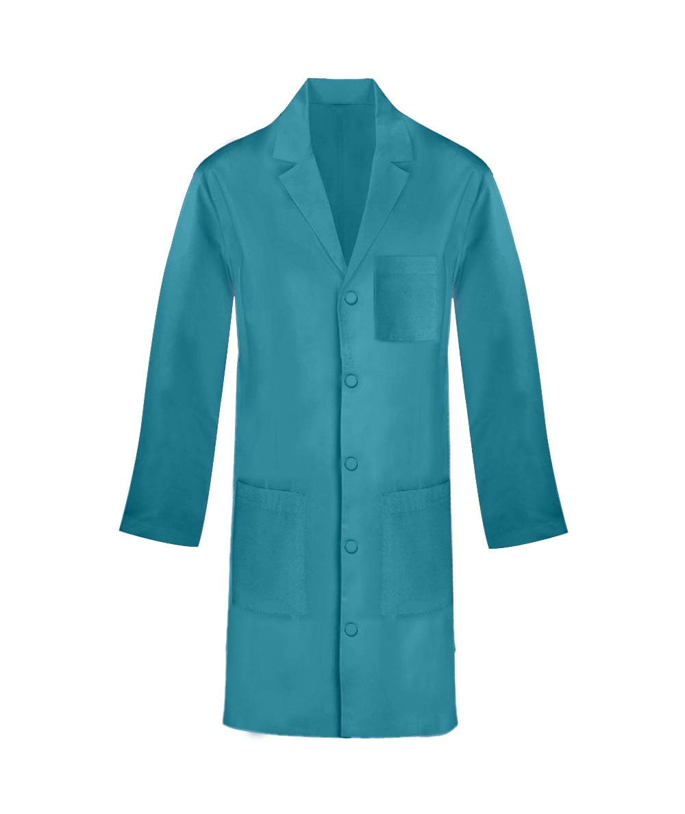 Panda Uniform Multi-Pocket Lab Coat for Men & Women, M, Teal - Walmart.com
