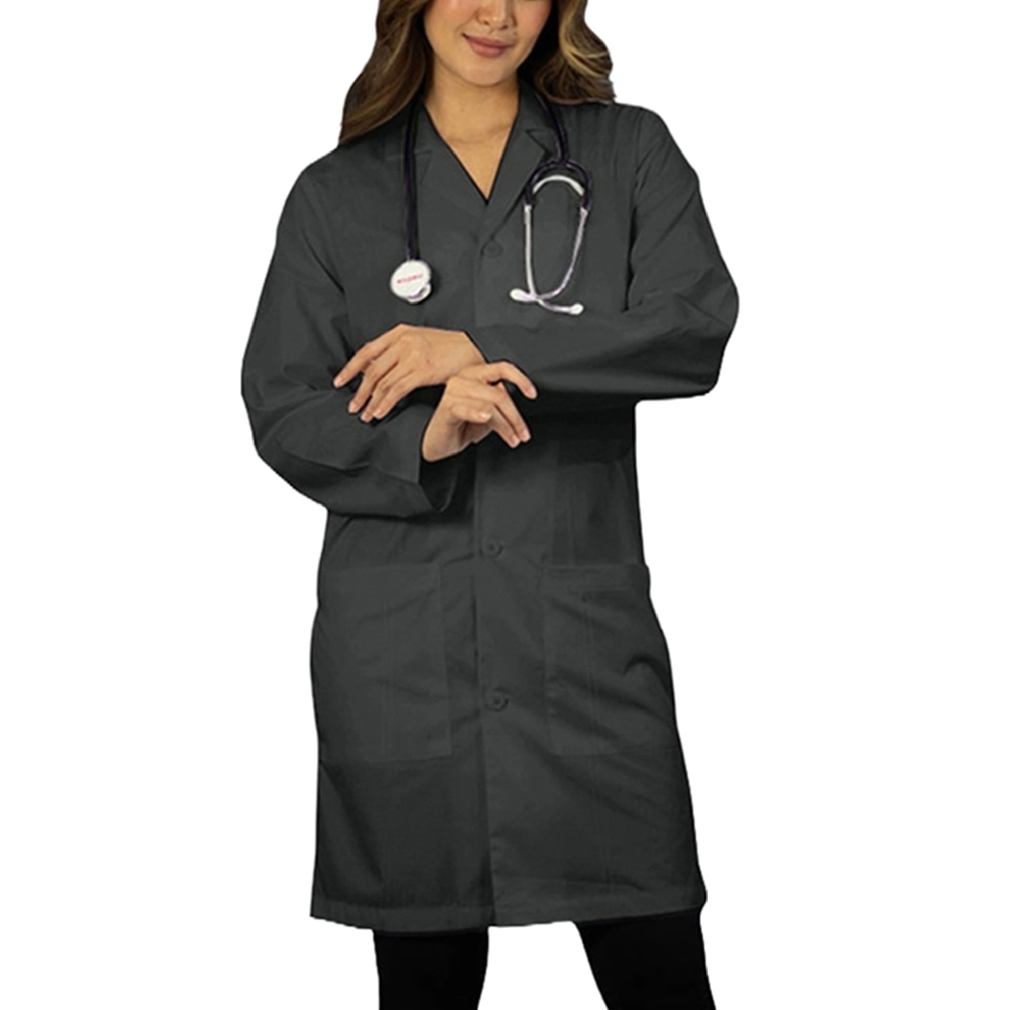 Panda Uniform by HeedFit Women’s Medical Lab Coat 36" – 12XL Charcoal ...