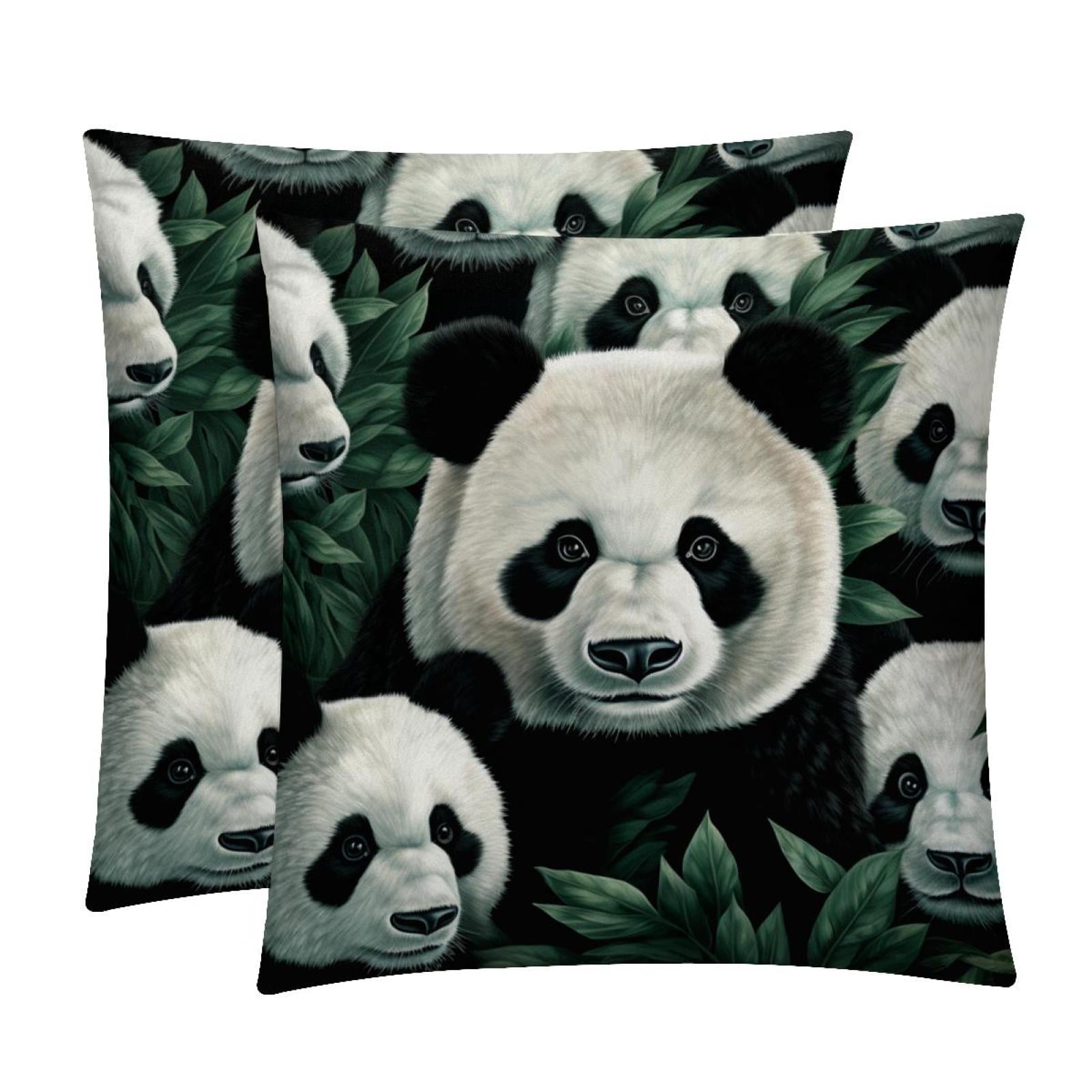 Panda Velvet Bed Pillow Throw Covers Pillow Inserts Throw Pillows with ...