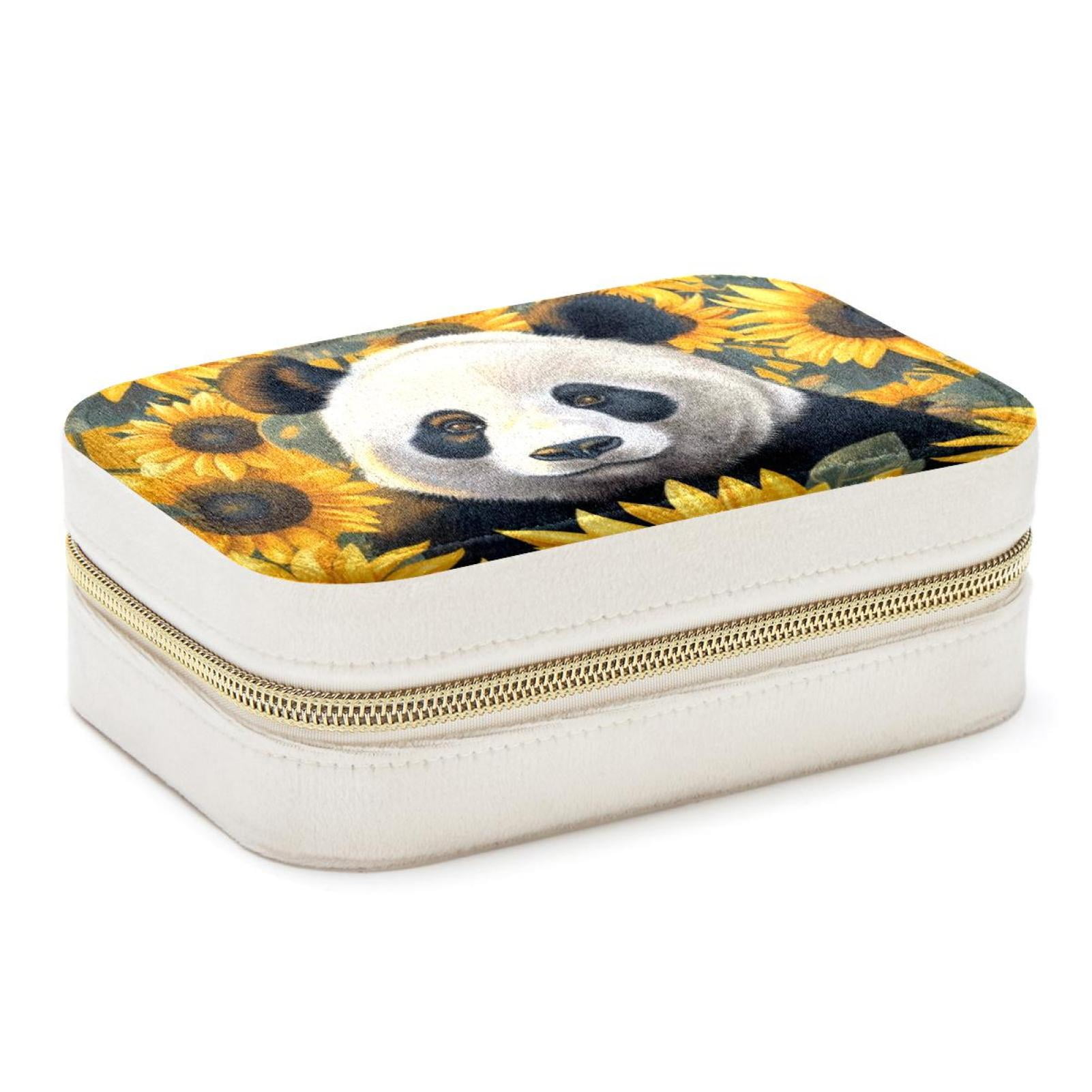 Panda Velvet Necklace Holder: Portable Travel Organizer Box with ...