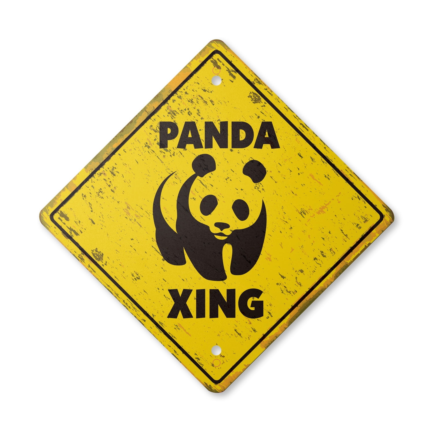 Panda Vintage Crossing Sign Zone Xing | Indoor/Outdoor Plastic | 20 ...