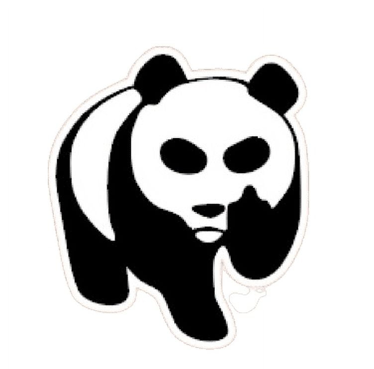 Panda Vinyl Sticker Black and White JDM Trendy Cartoon Sticker for car ...