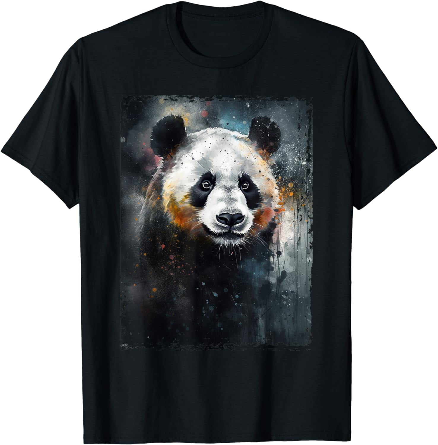 Panda Watercolor Panda Lovers Oil Painting Boys Kids Funny T-Shirt ...