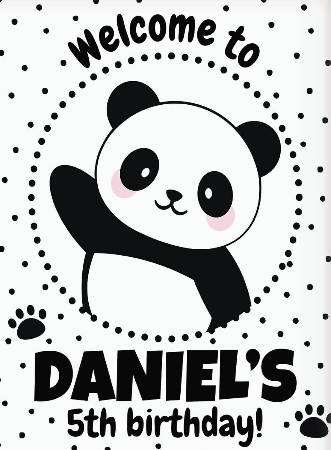 Panda Welcome Sign Happy Birthday to You tin Sign able Sign, Happy ...