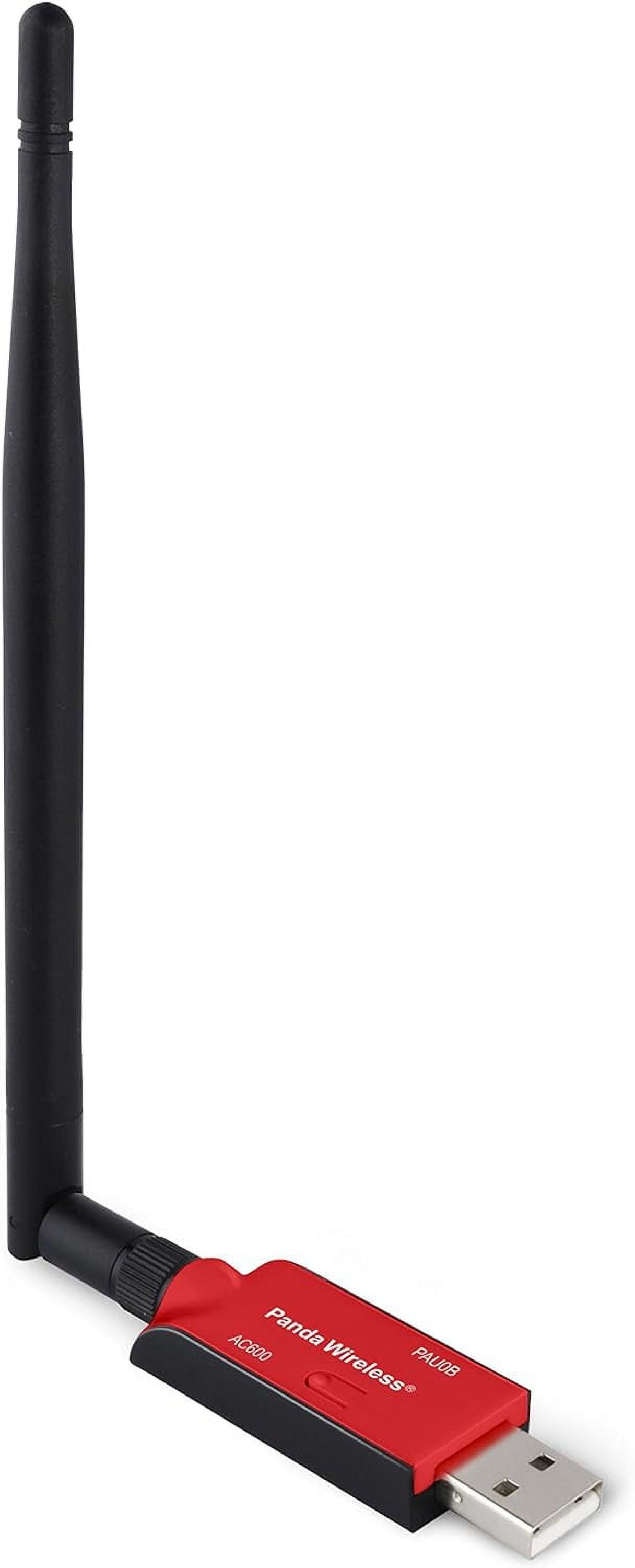 Panda Wireless® PAU0B AC600 Dual Band (2.4GHz and 5GHz) Wireless N USB ...