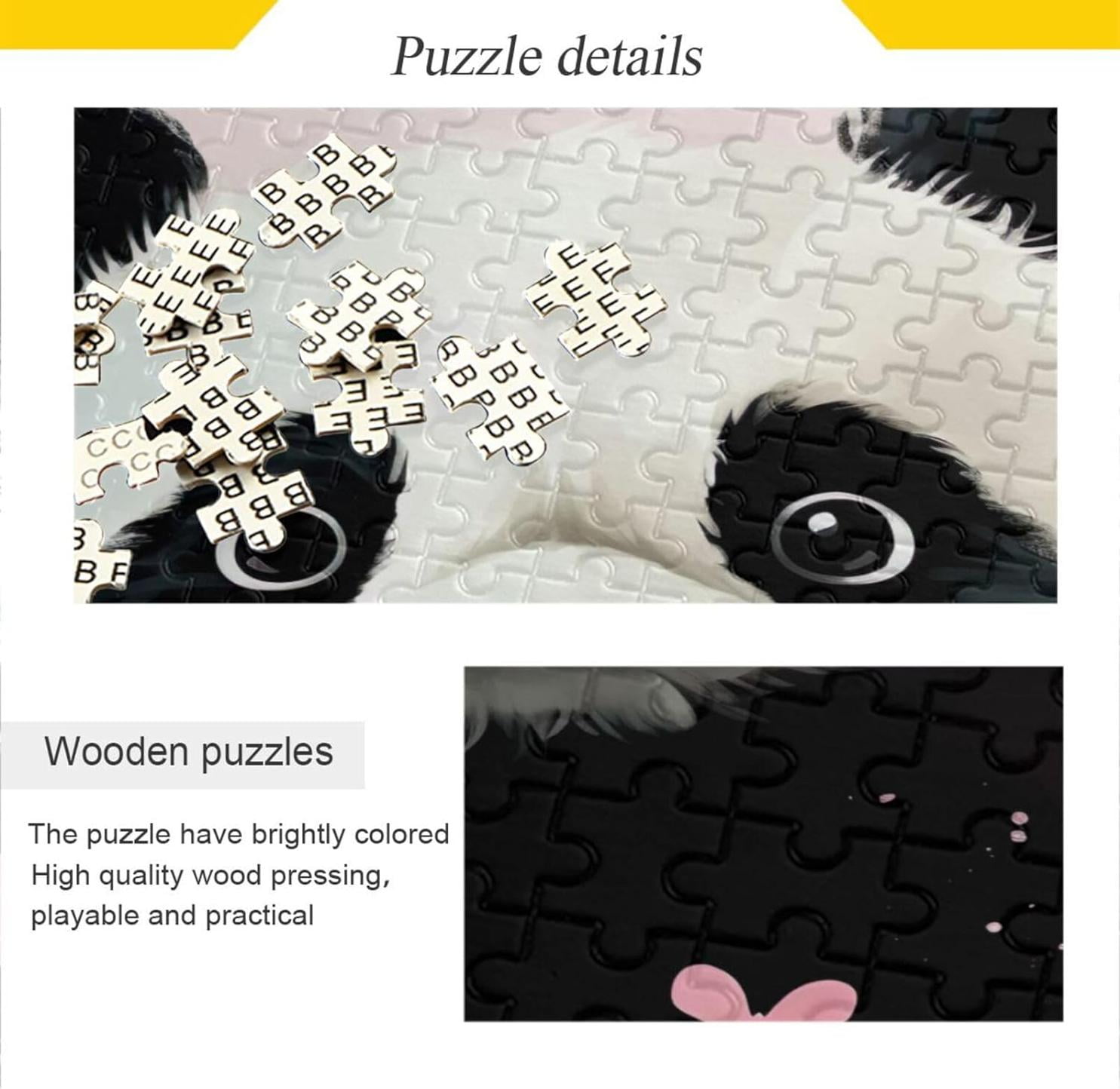 Panda Wooden Jigsaw Puzzles, Intellectual Entertainment Educational ...