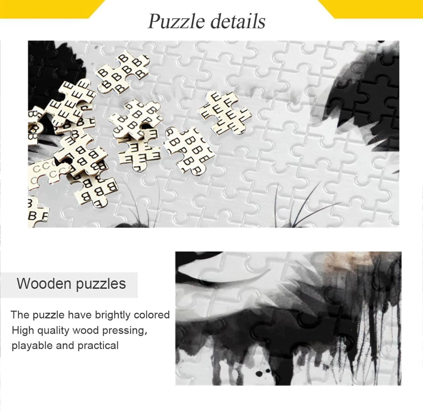 Panda Wooden Jigsaw Puzzles, Intellectual Entertainment Educational ...