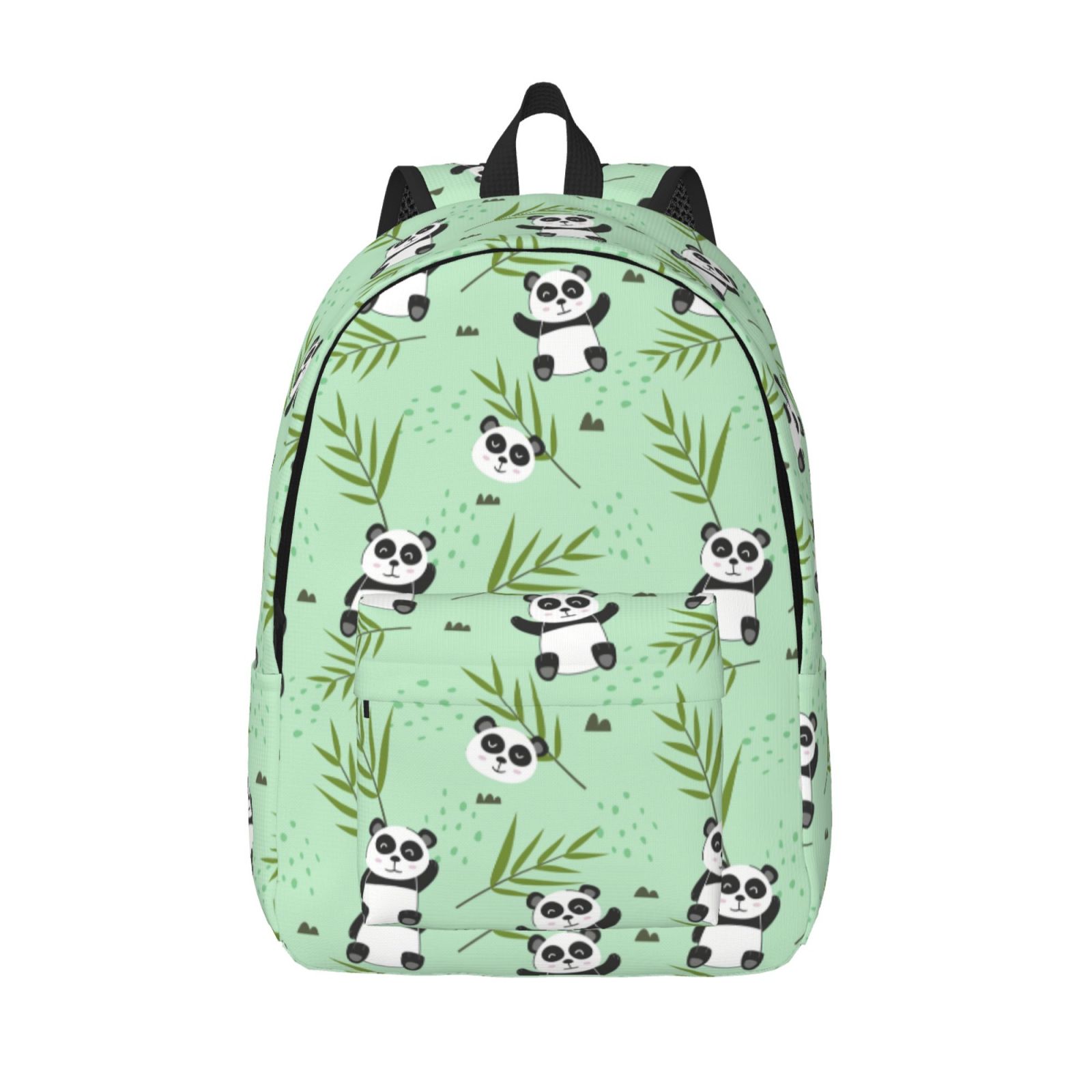 Panda and Bamboo Leaves Pattern Backpack for Men Women Laptop Backpack ...