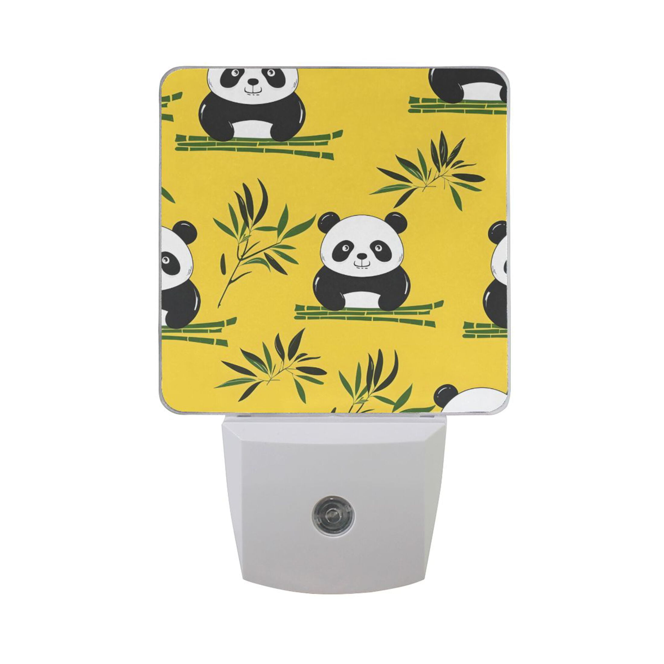 Panda and Bamboo Night Light 2 Pack LED Nightlight Plug into Wall Dusk ...