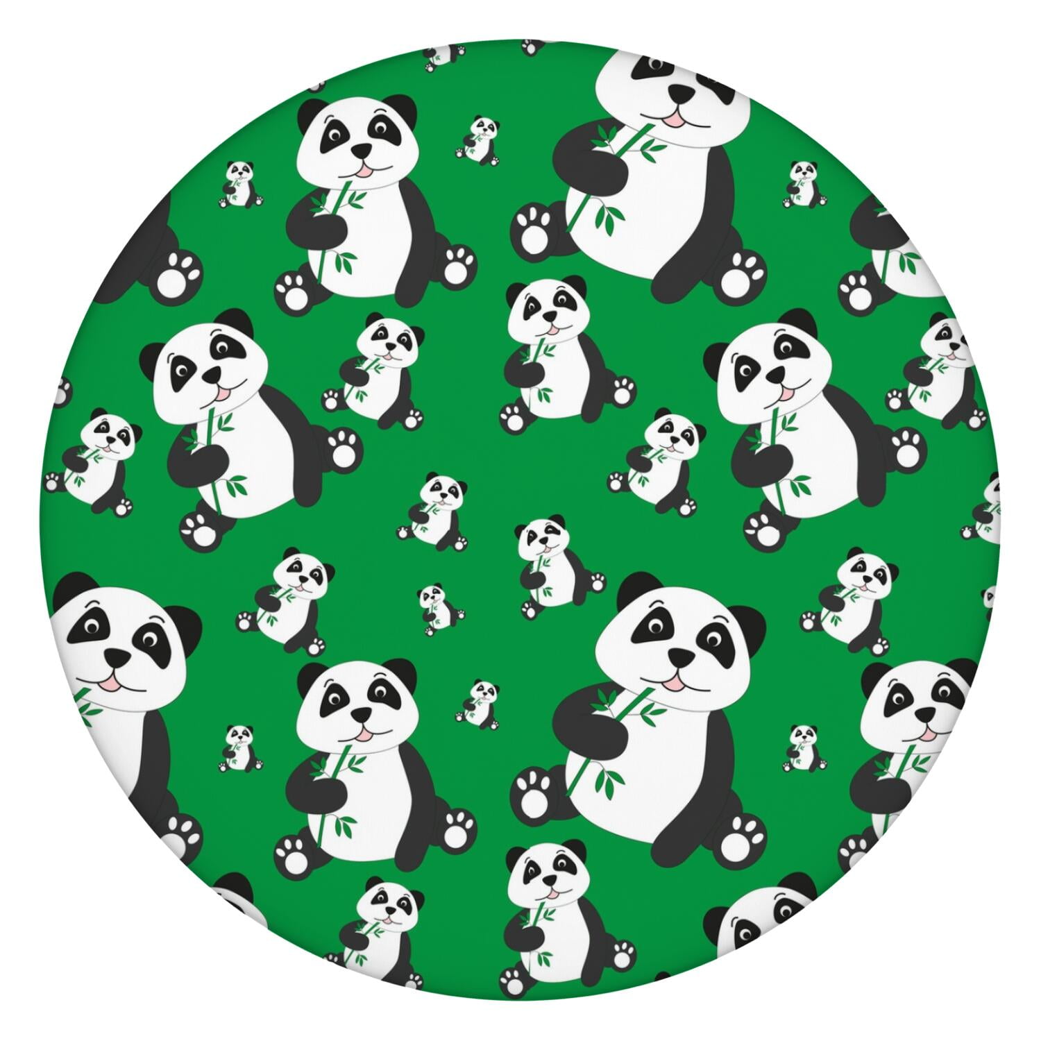 Panda design waterproof 52 inch round tablecloth – elastic edge table ...