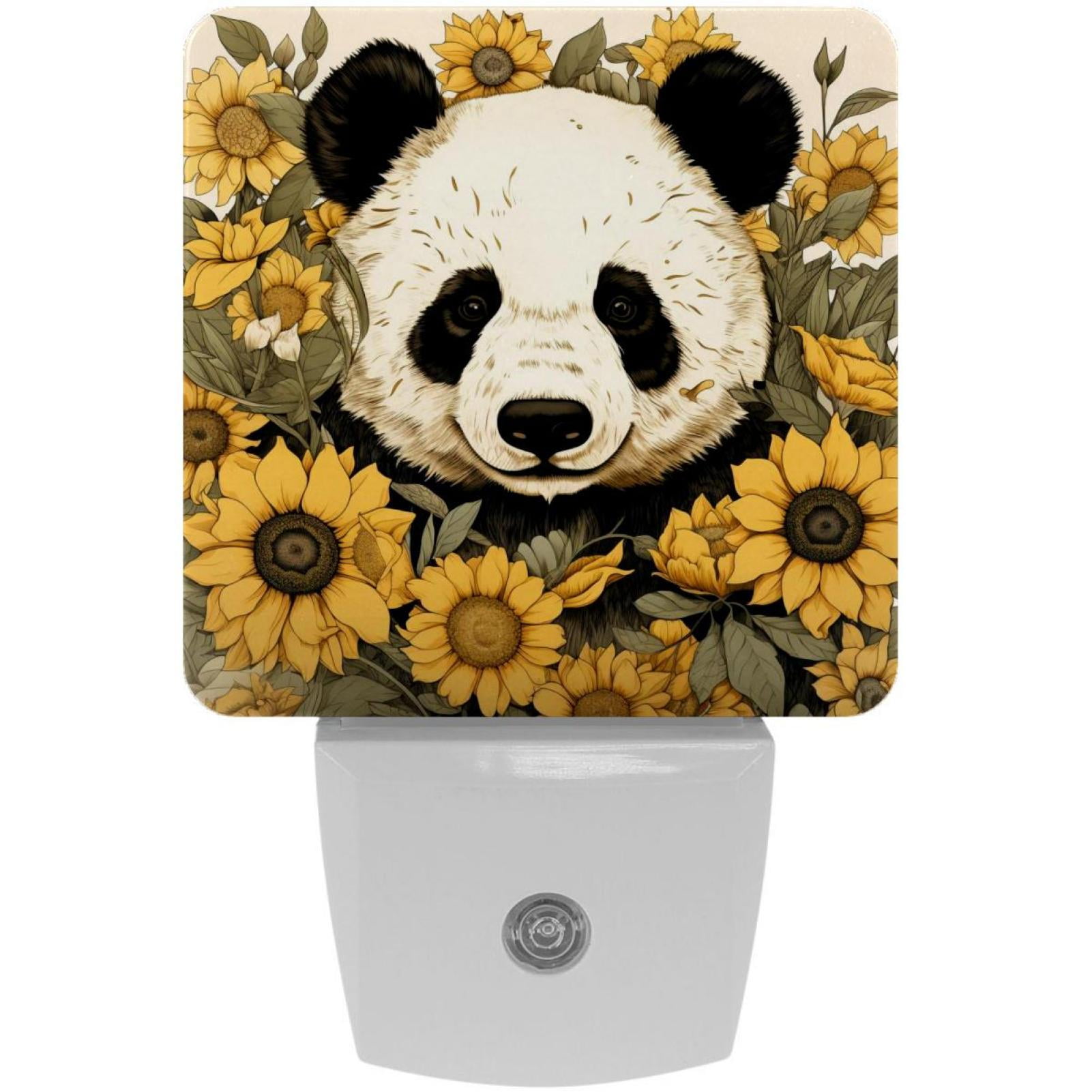 Panda sunflowers LED Square Night Lights - Modern Design, Energy ...
