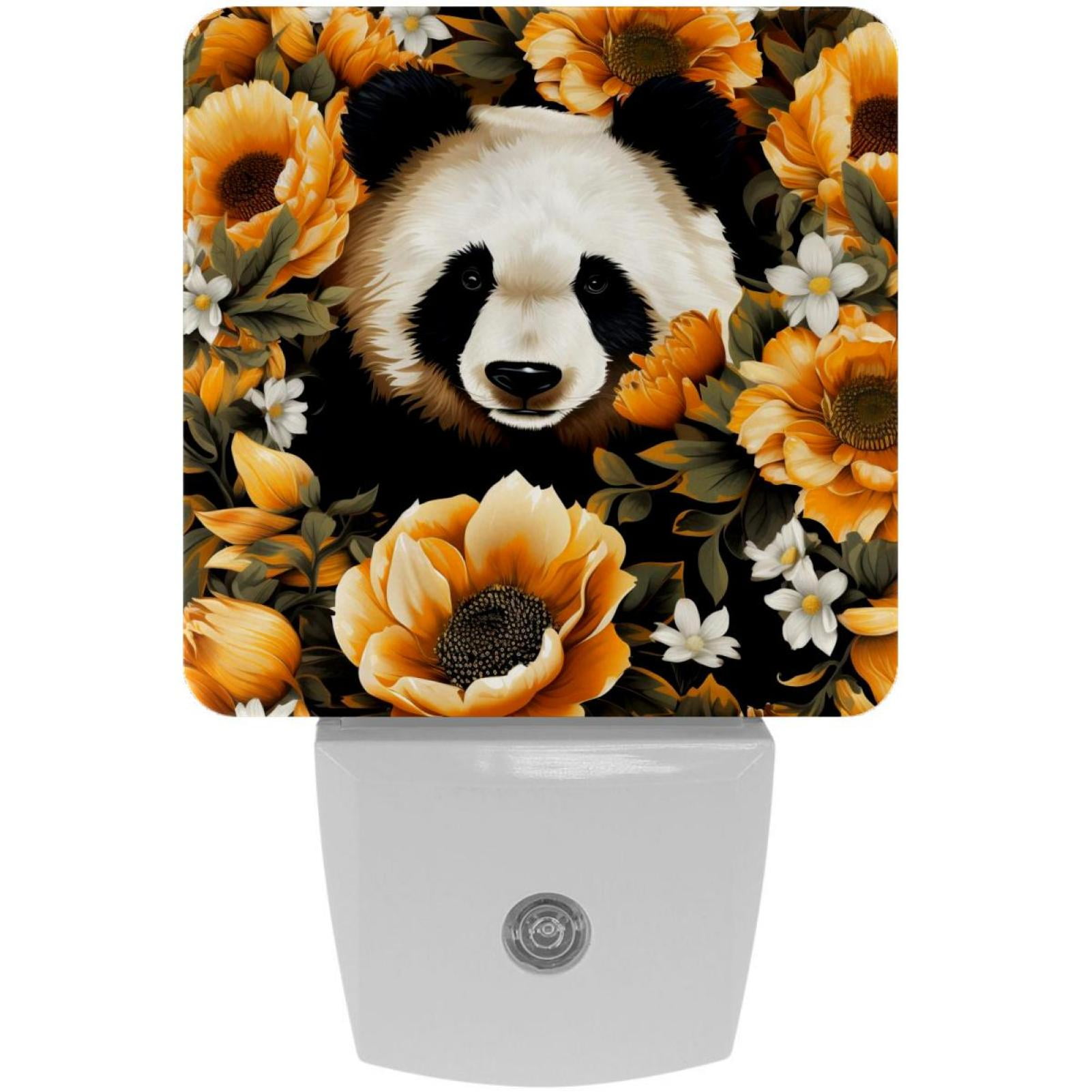 Panda sunflowers LED Square Night Lights - Modern and Versatile Plug-in ...