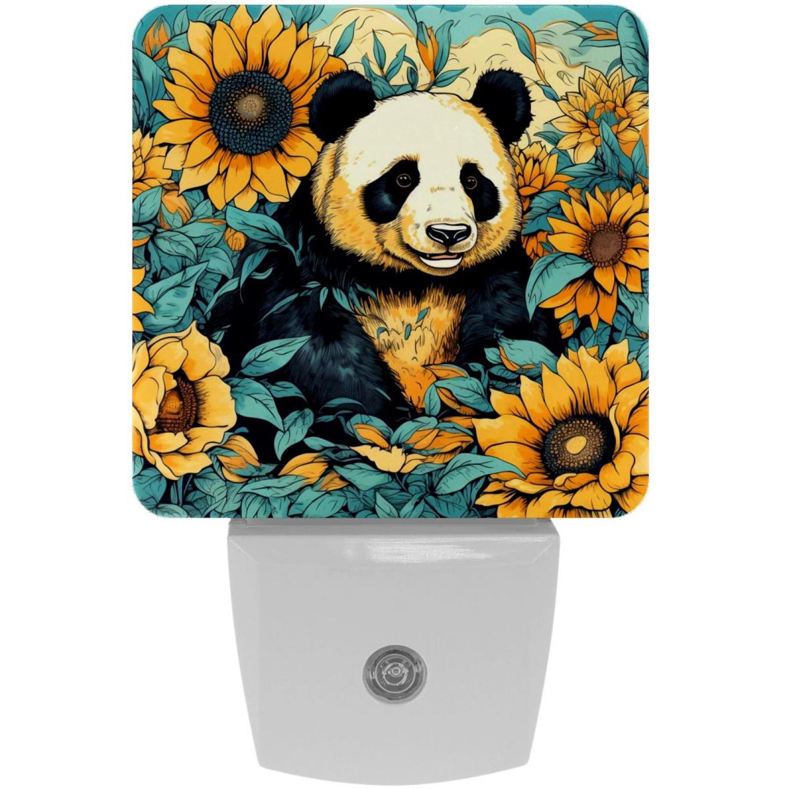 Panda sunflowers LED Square Night Lights - Stylish and Energy-Efficient ...